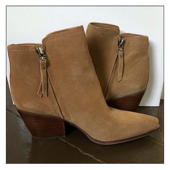 Sam Edelman | Shoes | Sam Edelman Camel Suede Welles Bootie | Poshmark